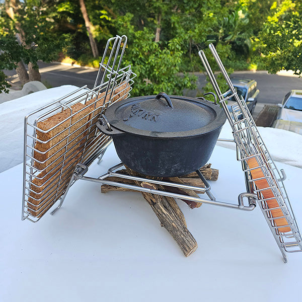 Multipurpose Stainless-Steel Braai, Rib & and Potjie Stand - Stainless ...