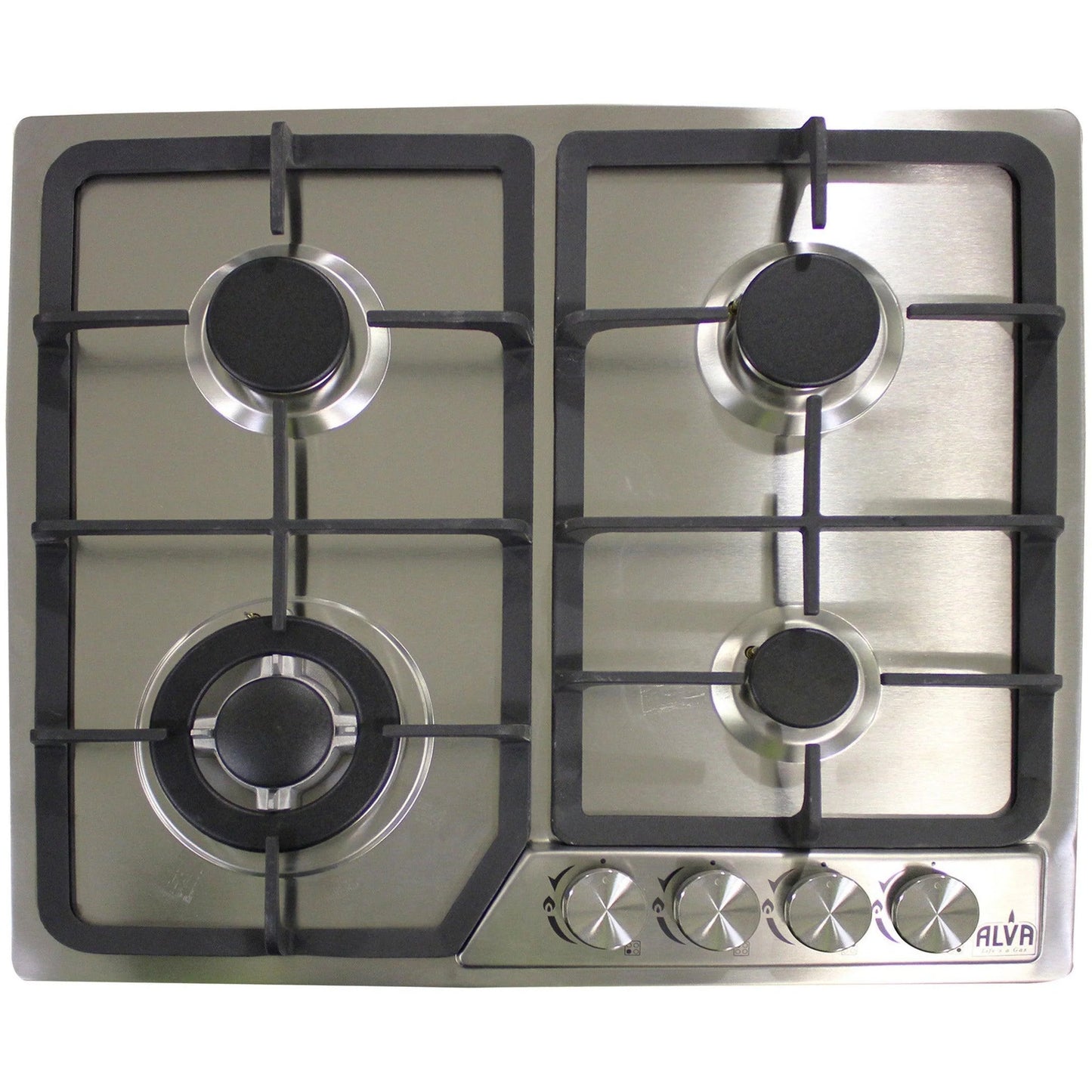 Alva 60cm 4-Burner Gas Hob - Glass Top | GDH100 – www.onlinebraaishop.co.za