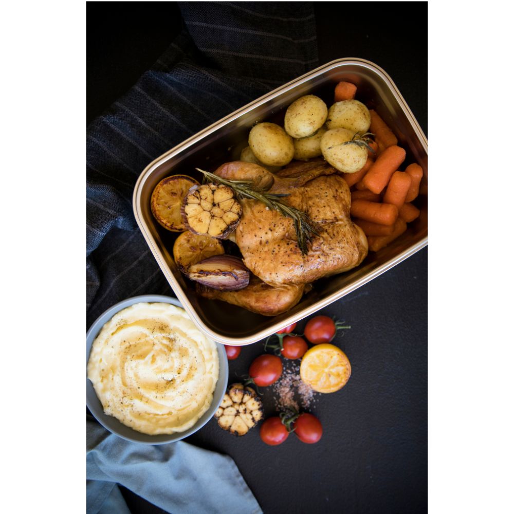 Versatile Food Storage Stainless-Steel Braai Bak - Durable lid include ...