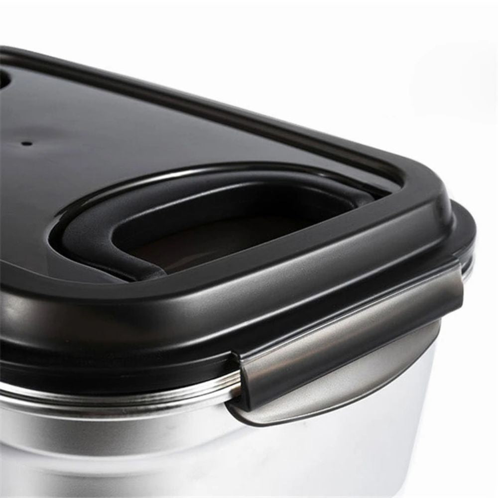 Versatile Food Storage Stainless-Steel Braai Bak - Durable lid include ...