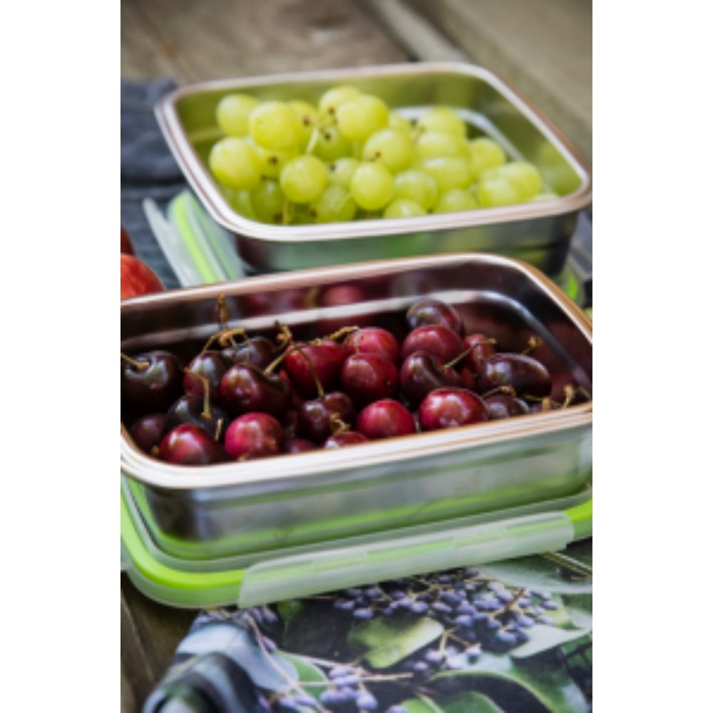 Versatile Stainless Steel Braai Bak with plastic lid Sets - 4 or 5 Pac ...